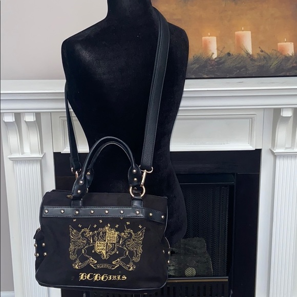 BCBGirls | Bags | Bcbg Black Velvet Crossbody Embroidered Bag | Poshmark